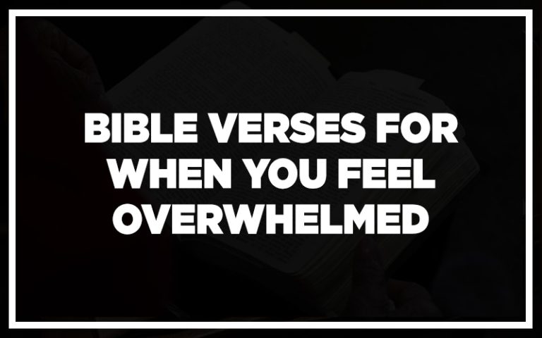 31 Bible Verses For When You Feel Overwhelmed (with Related Verses ...
